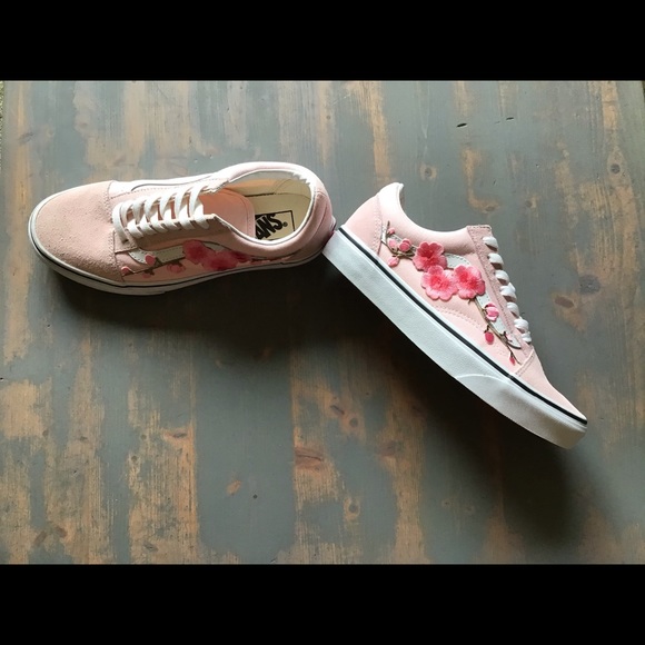 Vans | Shoes | Cherry Blossom Custom Vans Pink All Sizes | Poshmark